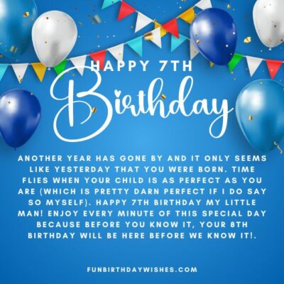 Birthday Wishes for 7th-year-olds
