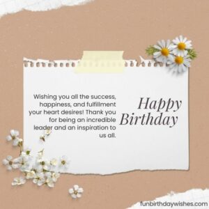 Birthday Wishes for a Leader