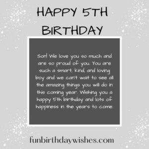 5th Birthday Wishes