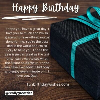 Birthday Wishes for Father from Son