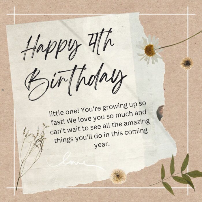 4th Birthday Wishes