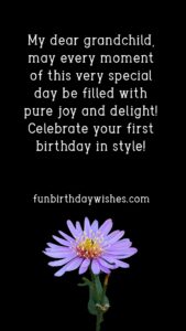 1st Birthday Wishes for Grandson
