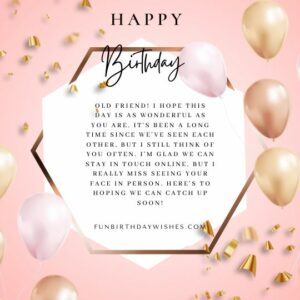 Birthday Wishes for Old Friend