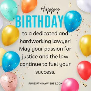 Funny Birthday wishes for Lawyer