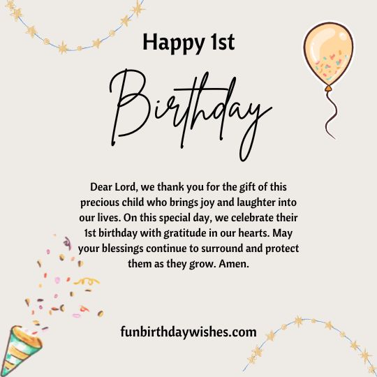 1st Birthday Prayer 1st Birthday Prayer