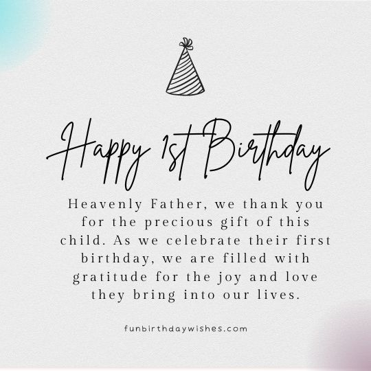 1st Birthday Prayer 1st Birthday Prayer