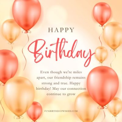 Emotional Birthday Wishes For Long Distance Best Friend
