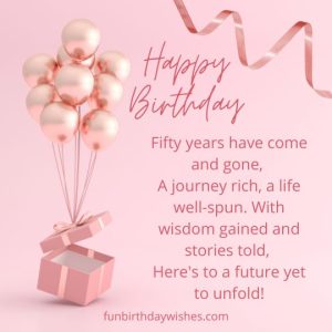 50th Birthday Poem For A Friend